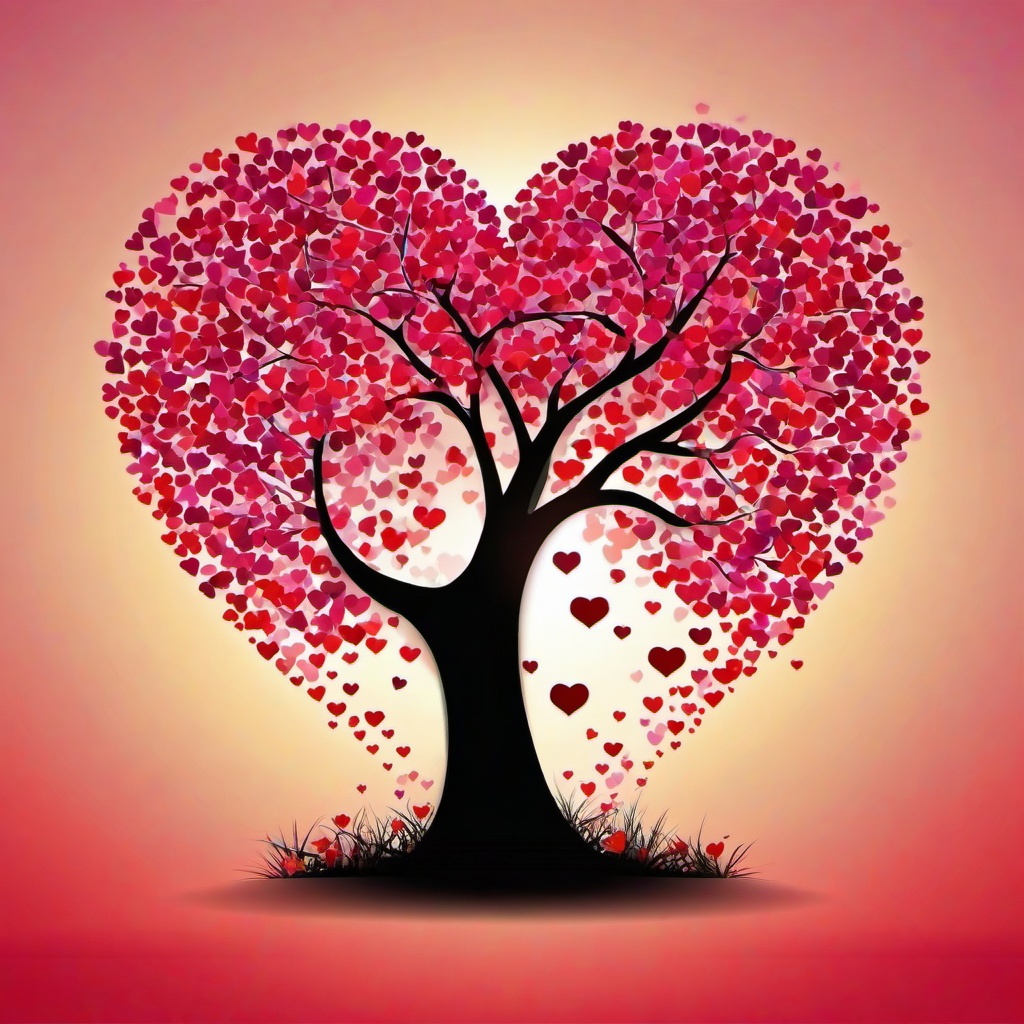 Heart Background Wallpaper - Heart Tree Wallpaper Hd