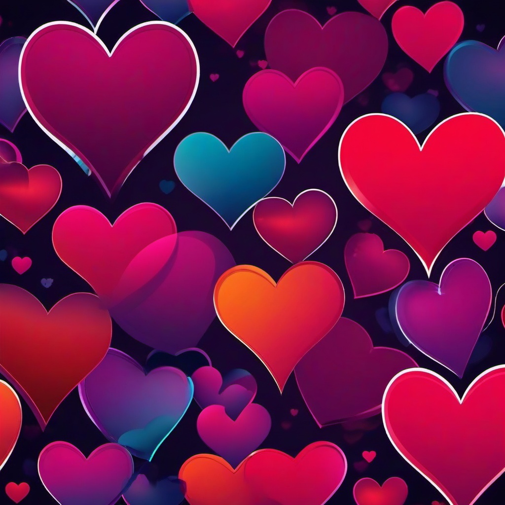 Heart Background Wallpaper - Heart Gradient Background
