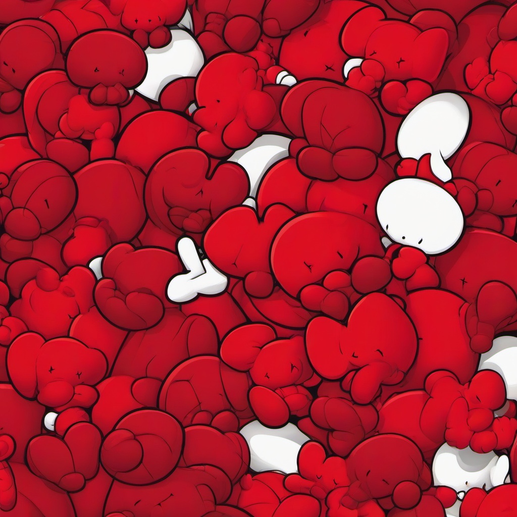 Red Background Wallpaper - Red Kaws Wallpaper