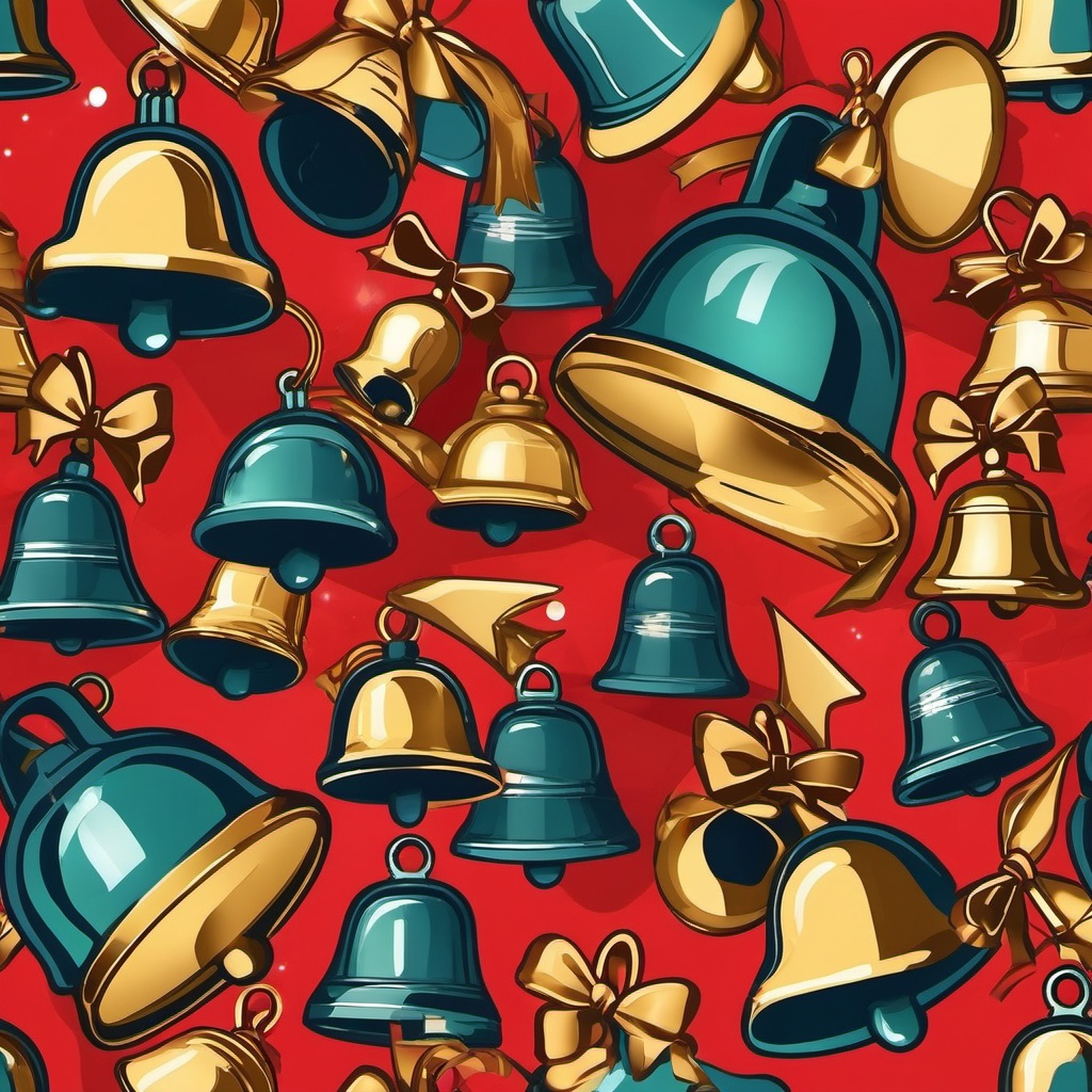 Bells Clipart, Shiny Bells Ringing With Holiday Cheer.