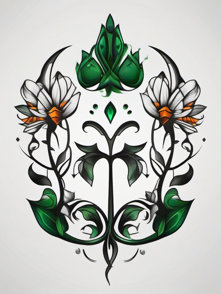 Irish Cherokee Tattoos Simple Color Tattoo,minimal,white