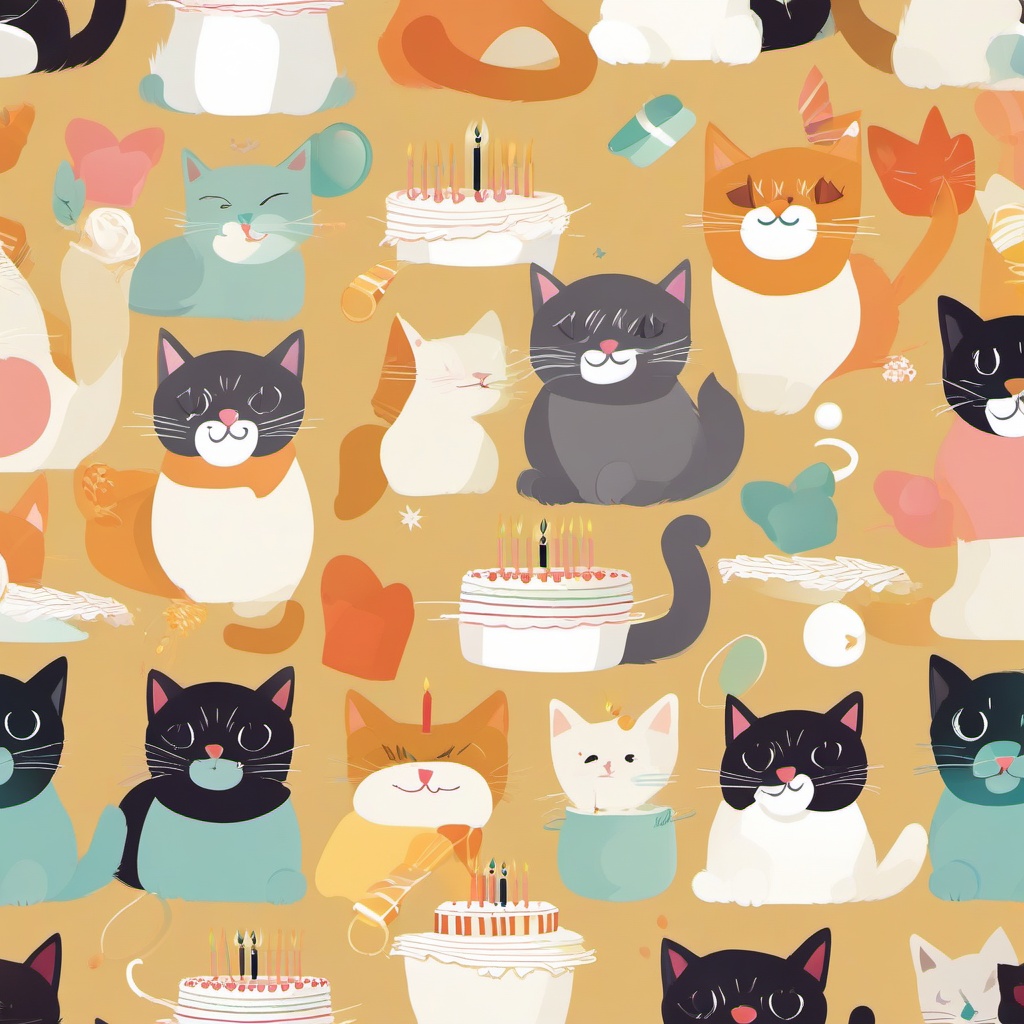 Cat Background Wallpaper - Happy Birthday Cat Background