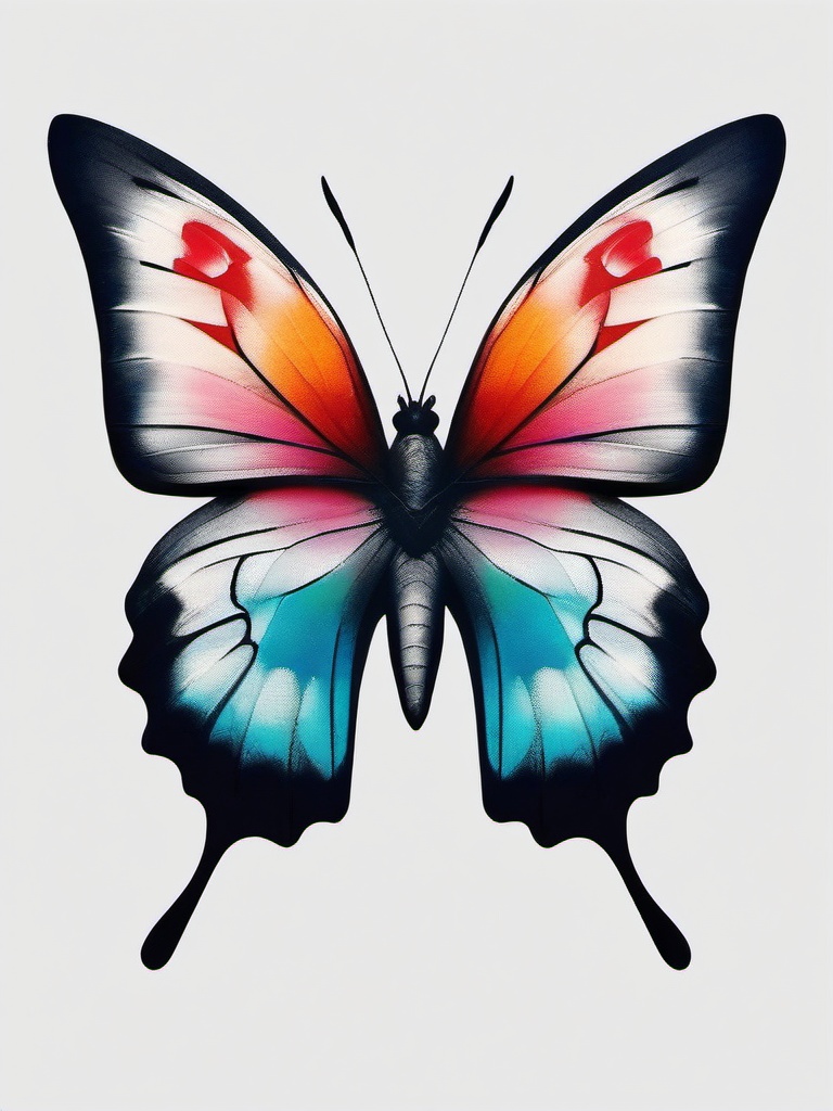 Ms Butterfly Tattoo Simple Color Tattoo, Minimal, White