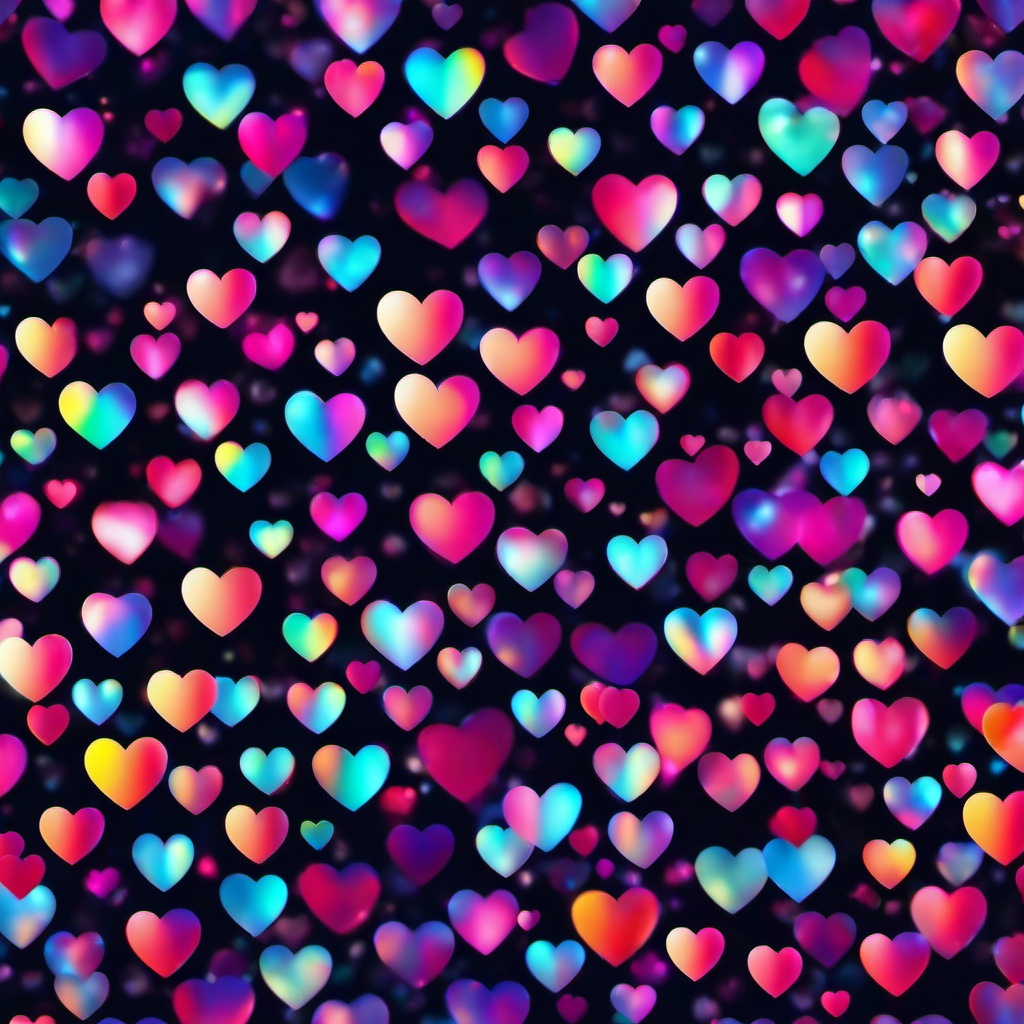 Heart Background Wallpaper - Holographic Heart Background