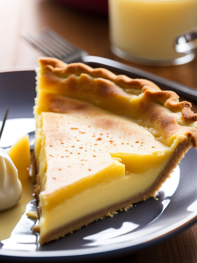 Buttermilk Pie, A Custard Pie With A Slightly Tangy Flavor.