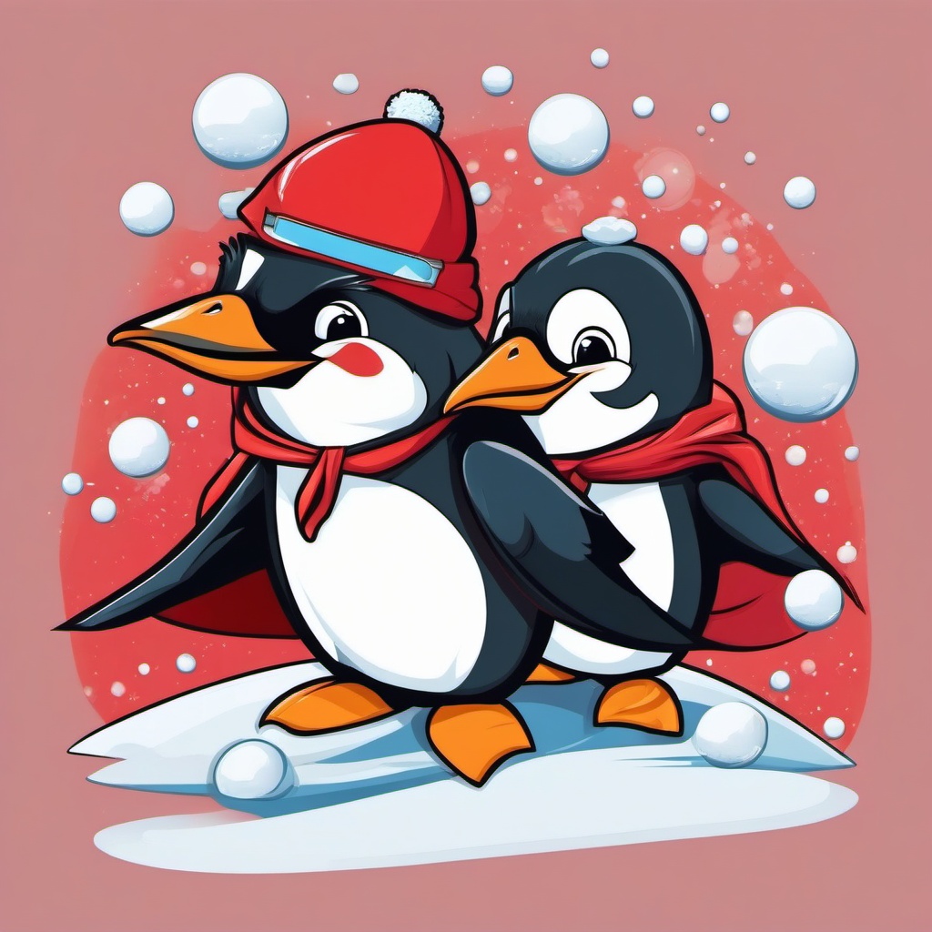 Goofy Penguins - Craft A Scene With Penguins Dressed In