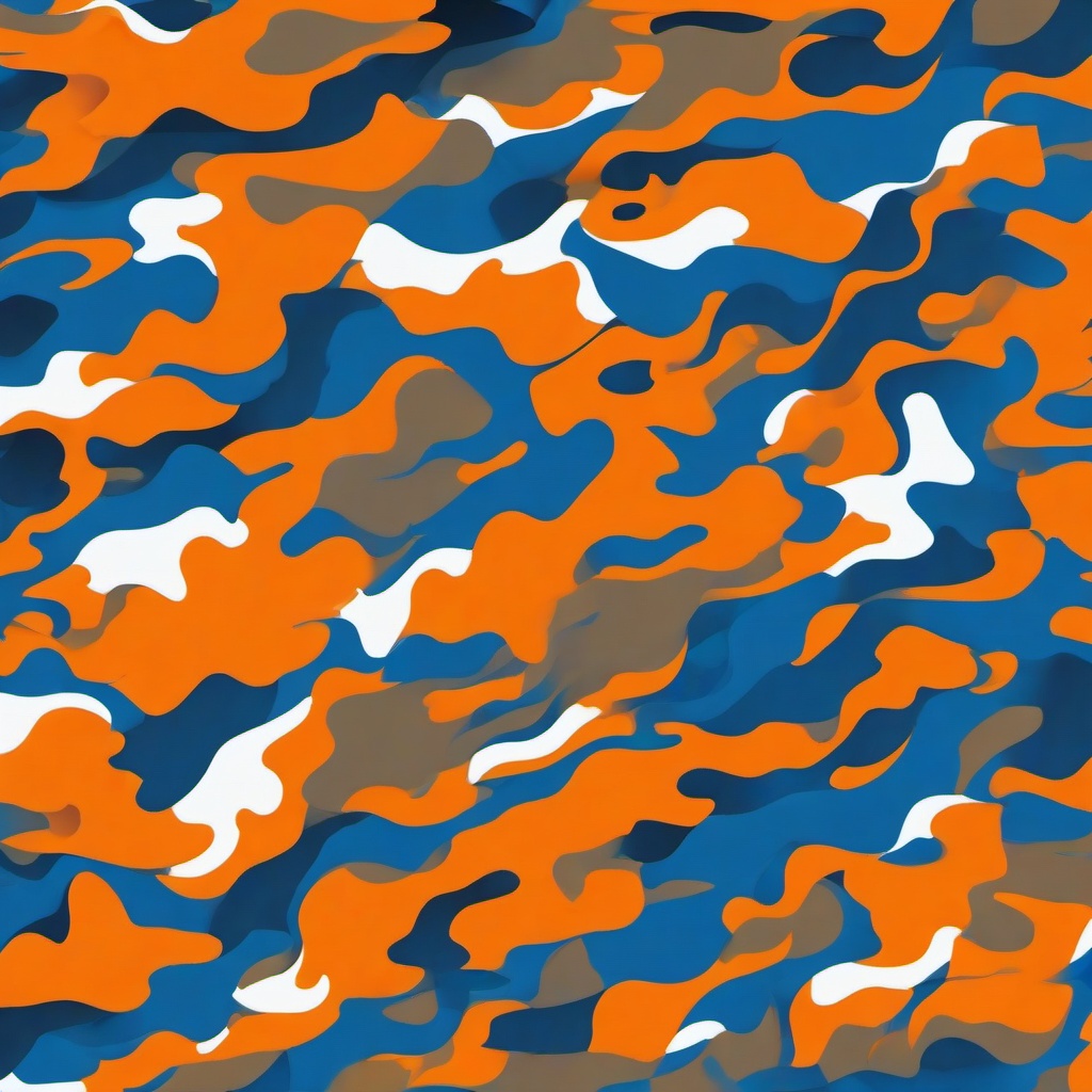 Orange Background Wallpaper - Blue And Orange Camo