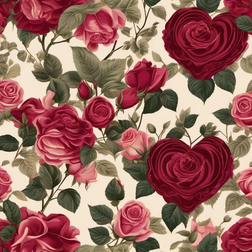 Heart Background - Heart-shaped Roses In The Royal Gardens