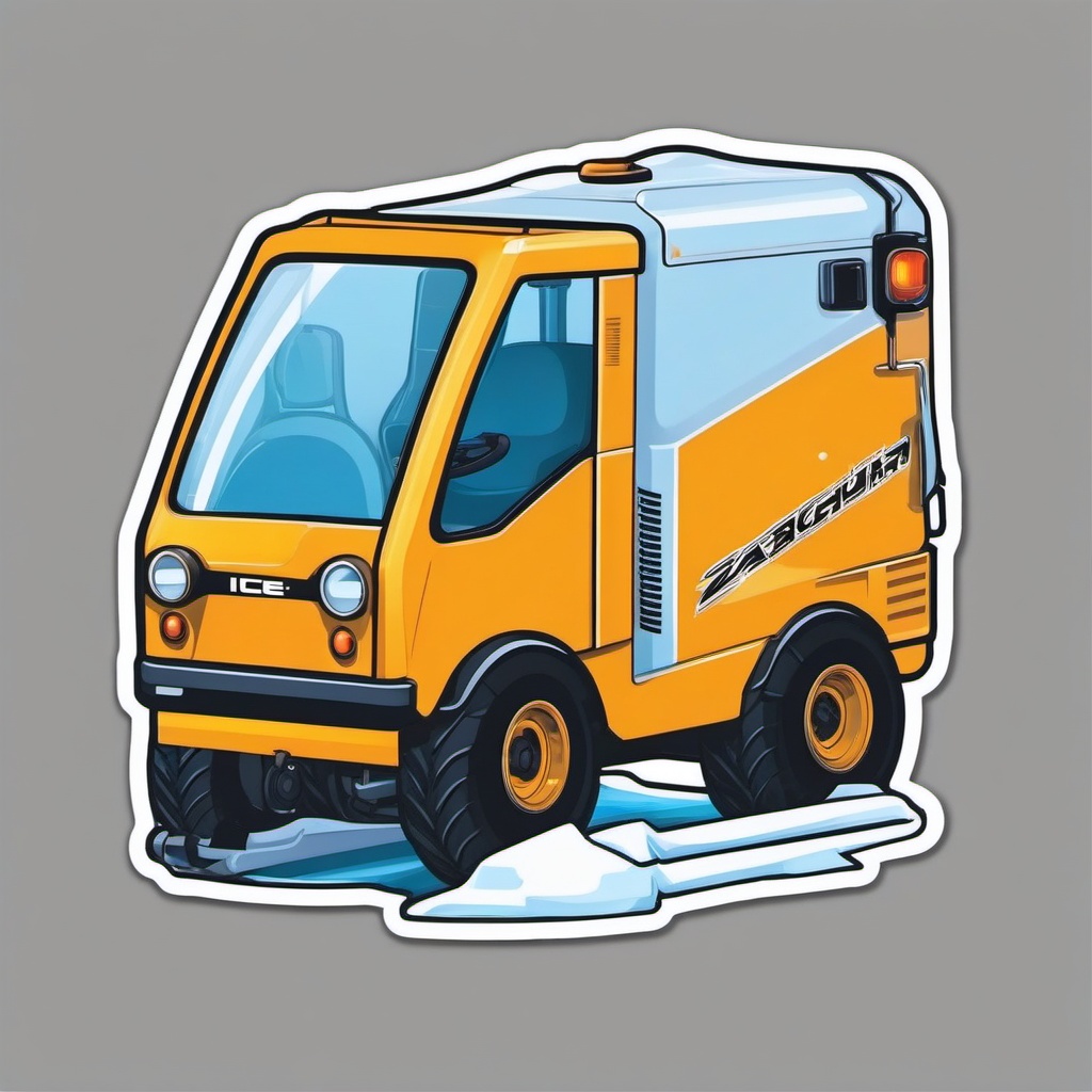 Zamboni Machine Sticker - Ice Rink Perfection, ,Vector