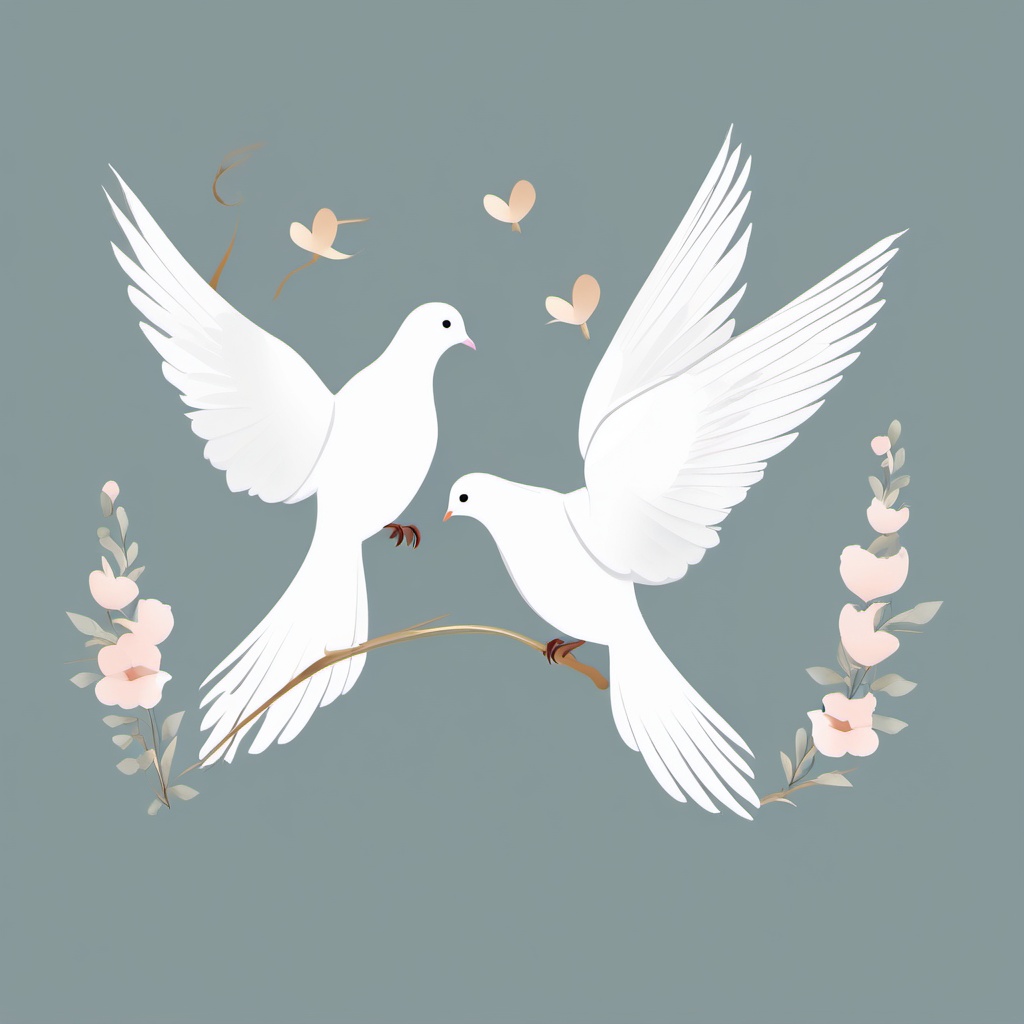 Wedding Doves Clipart - Releasing Doves At The Ceremony,