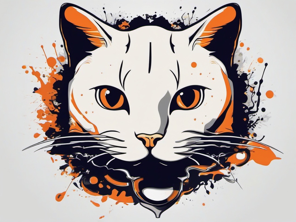 Beluga Cat , Vector Art, Splash Art, T Shirt Design