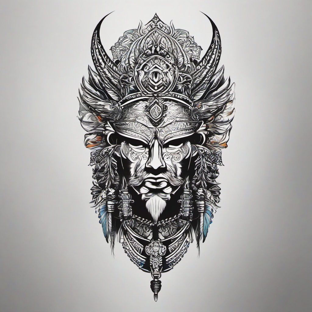 Head Hunters Tattoo Simple Color Tattoo,minimal,white