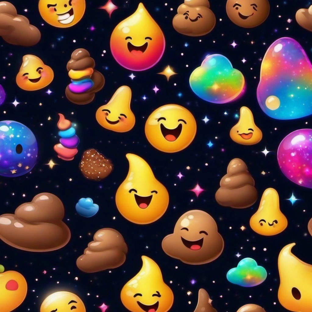 Galaxy Background Wallpaper - Galaxy Poop Emoji Wallpaper