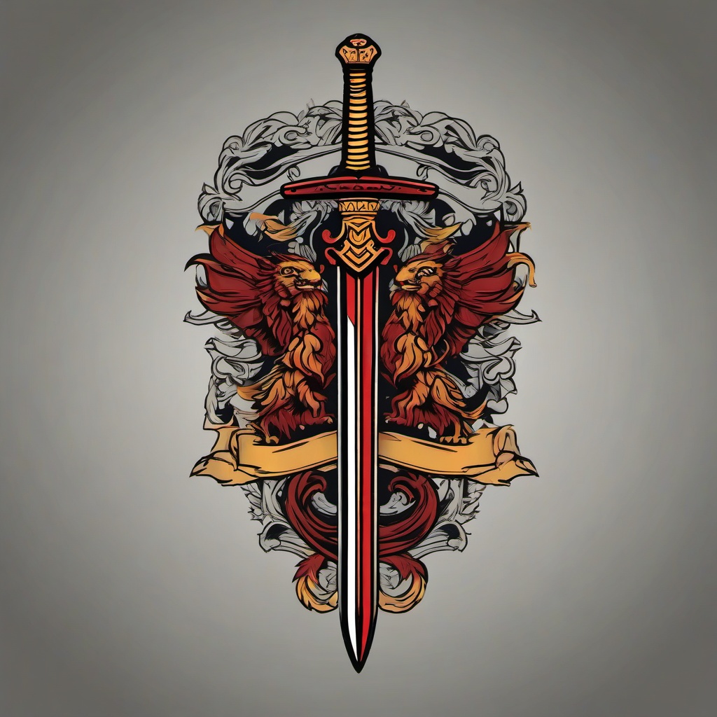 Sword Of Gryffindor Tattoo Simple Vector Color Tattoo