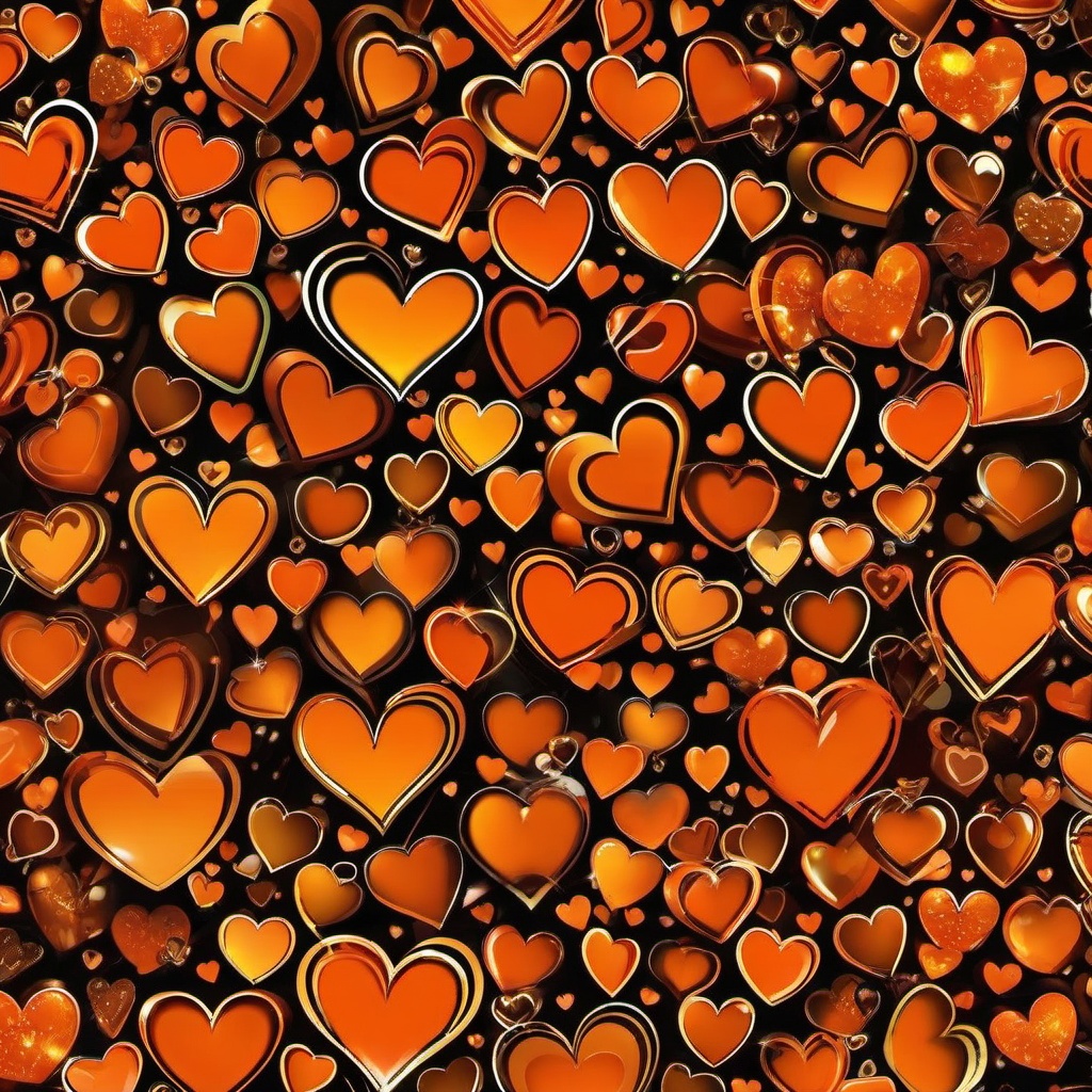 Heart Background Wallpaper - Orange Heart Background