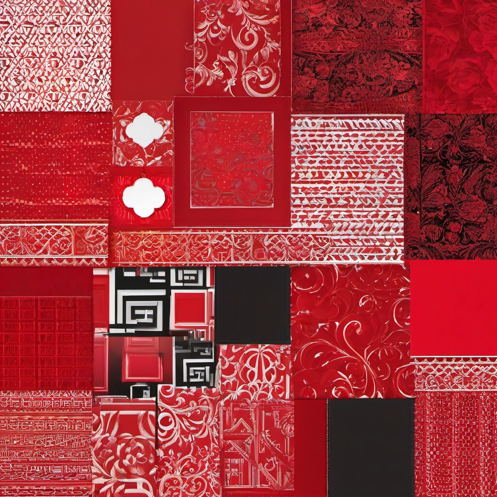 Red Background Wallpaper - Red Collage Wallpaper