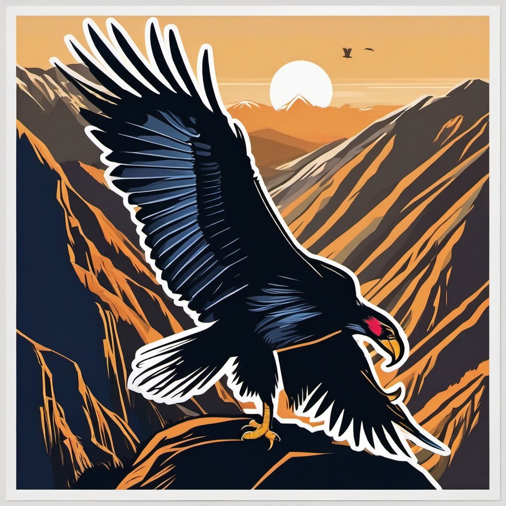 Colca Canyon Condors Sticker- One Of The World's Deepest