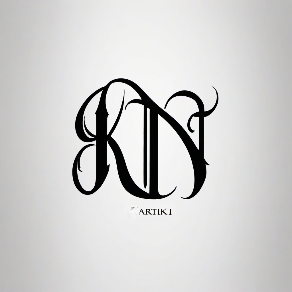 Kartik Name Tattoo Simple Color Tattoo,minimalist,white