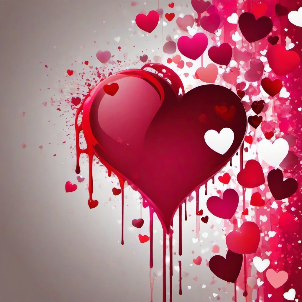 Heart Background Wallpaper - Drippy Heart Wallpaper