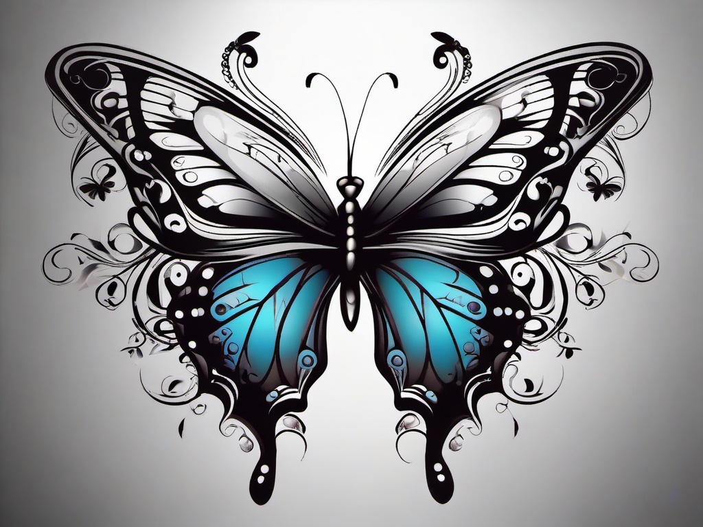 Trailing Butterfly Tattoo Designs
