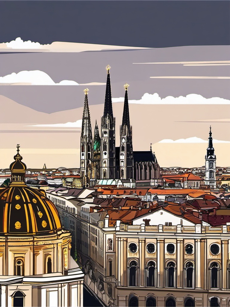 Vienna Clipart - St. Stephen's Cathedral And Vienna