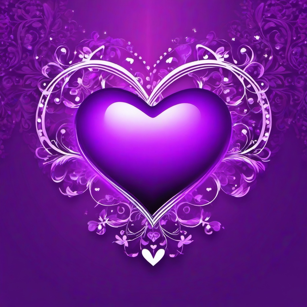 Heart Background Wallpaper - Violet Heart Wallpaper