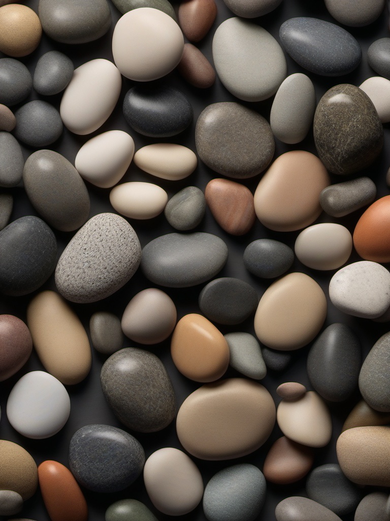 Pebbles With An Assortment Of Sizes And Subtle Colors Top