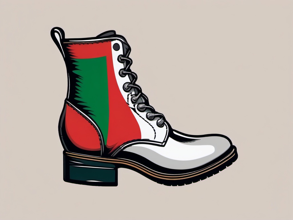 Italian Boot Tattoo Simple Color Tattoo,minimal,white