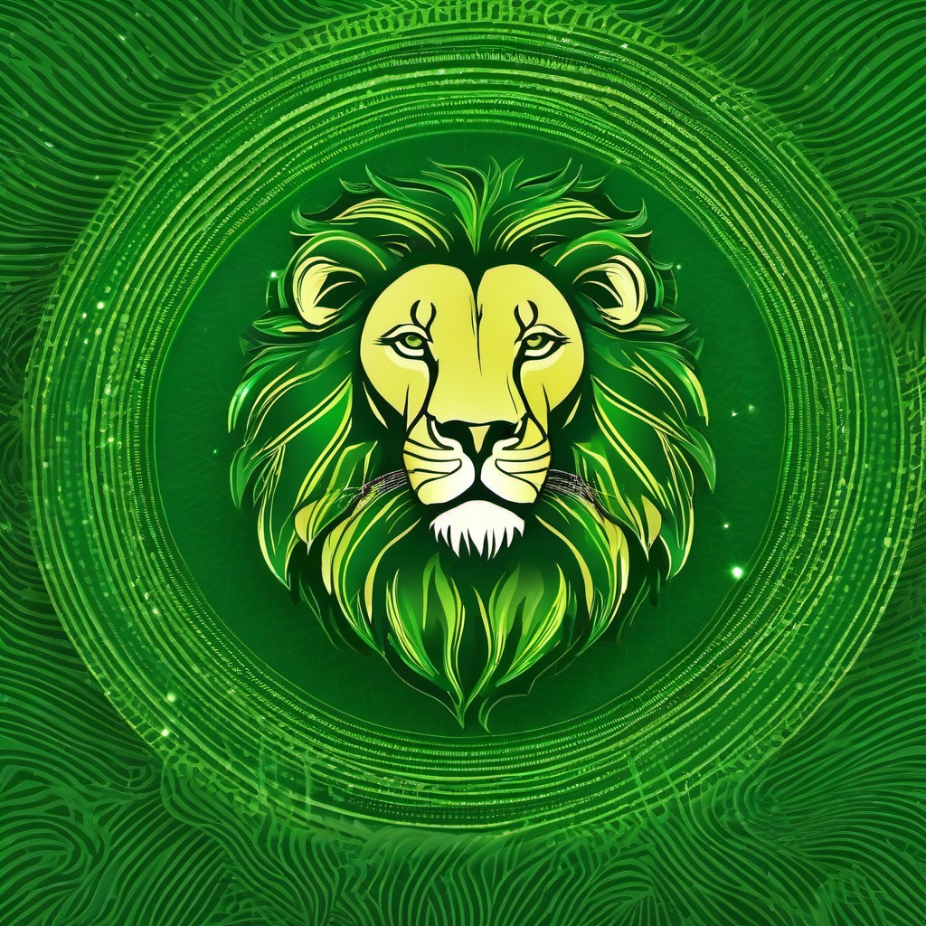 Lion Background Wallpaper - Green Lion Wallpaper