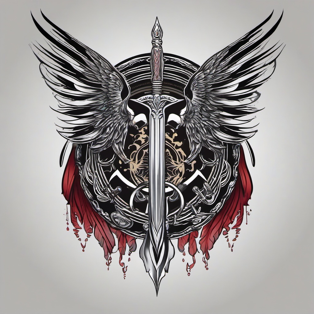 Claymore Tattoo Simple Vector Color Tattoo