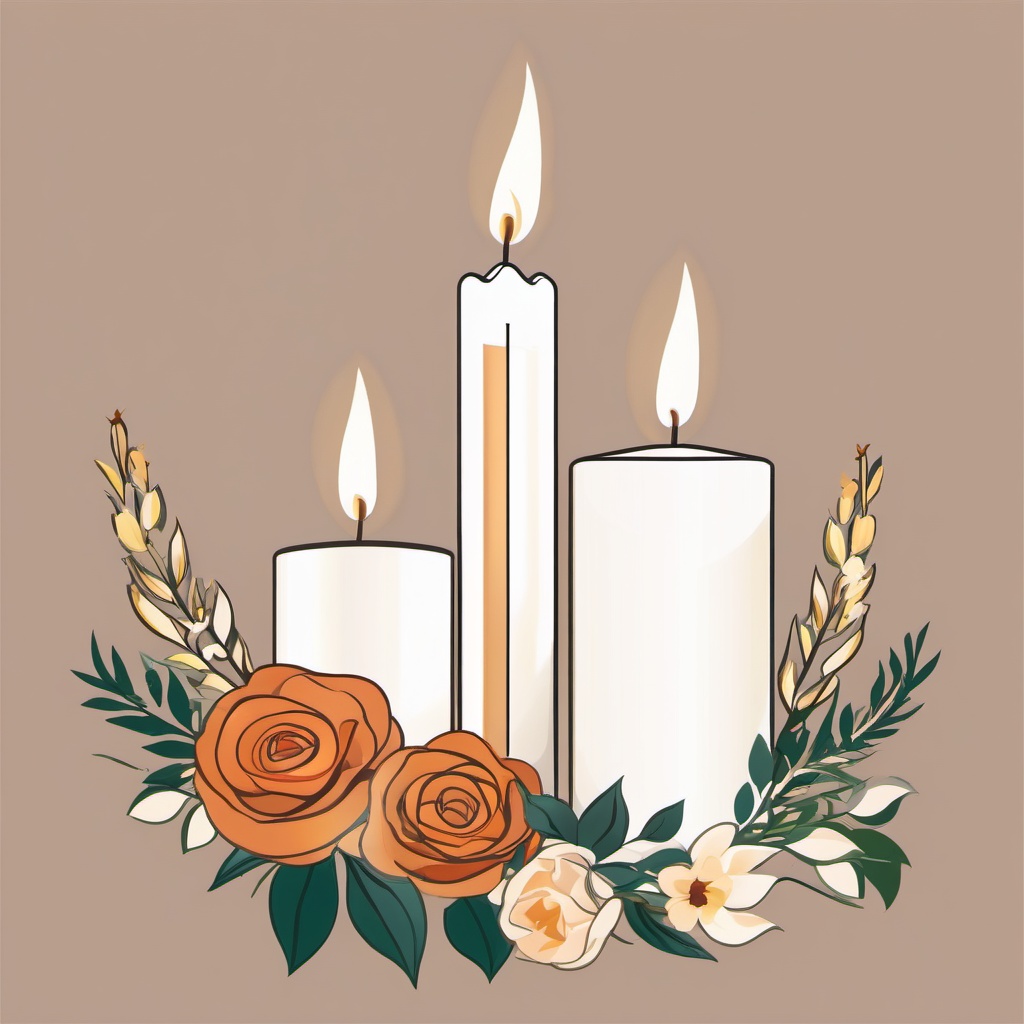 Wedding Unity Candle Clipart - Lighting The Unity Candle,