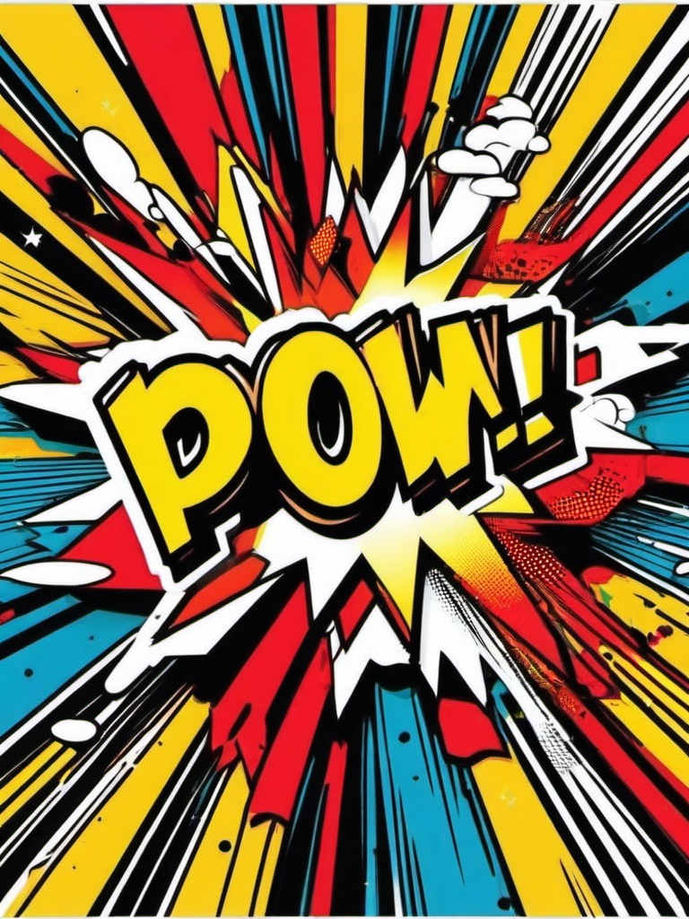 Comic Sound Effect Sticker- Pow! And Bam!, , Sticker Vector